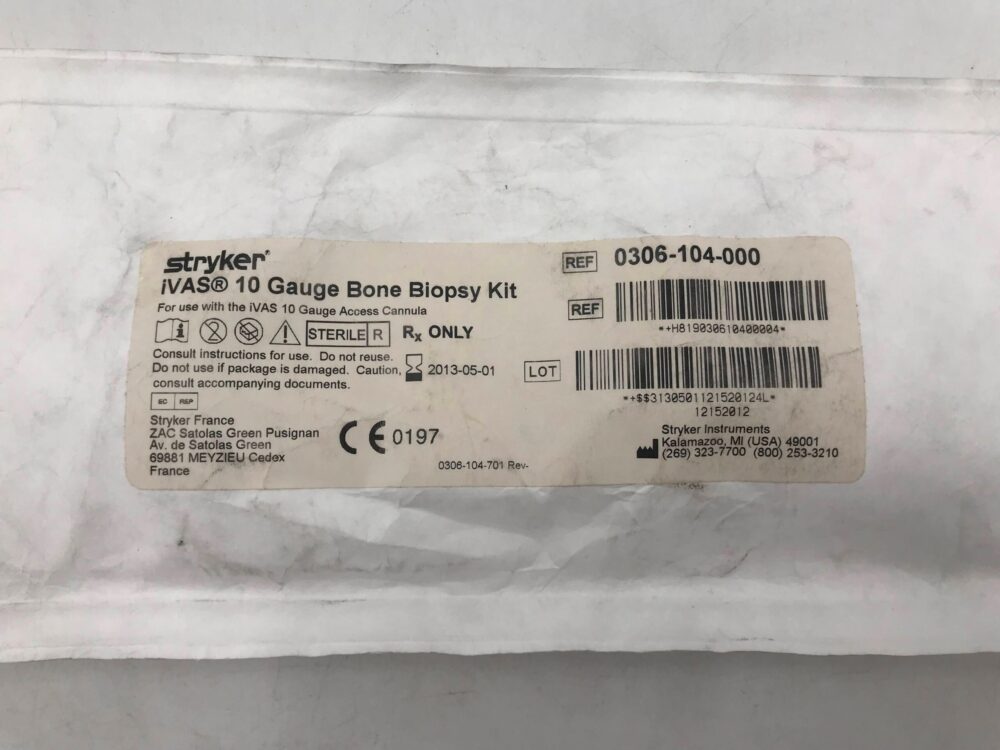 STRYKER 0306-104-000 iVAS Bone Biopsy Kit 10Gauge (X) - GB TECH USA