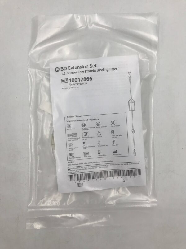 BD 10012866 Alaris Extension Set, 1.2Micron Low Protein Binding Filter ...