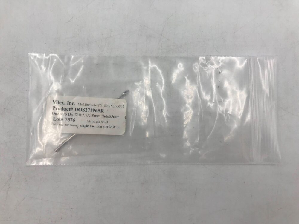 VILEX INC. DOS271965R One Step Drill 2/2.7x19mm, Flute 65mm - GB TECH USA