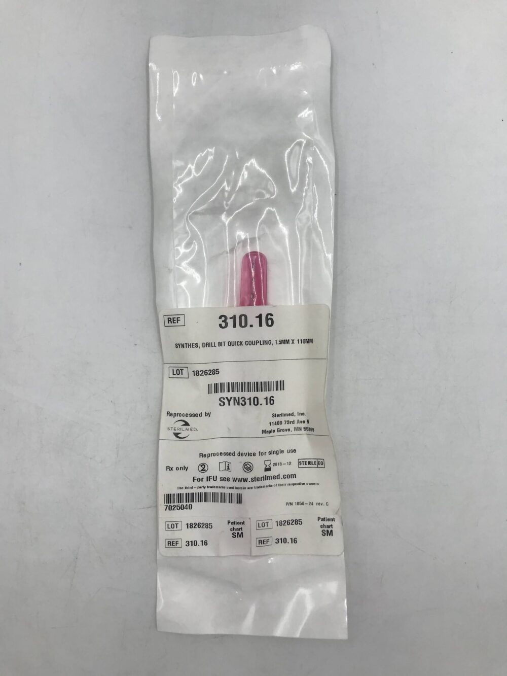 Synthes 310.16 Drill Bit Quick Coupling 1.5mm x 110mm (REPROCESSED) (X ...