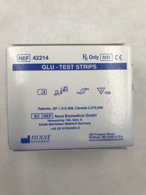 Nova Biomedical 42214 Stat Strip Xpress Glu-Test Strips (100/Box) – GB ...