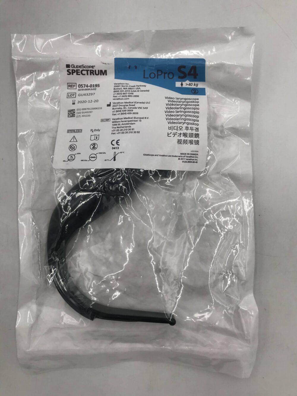 VERATHON MEDICAL 0574-0195 GlideScope Spectrum Dynamic Light Control ...