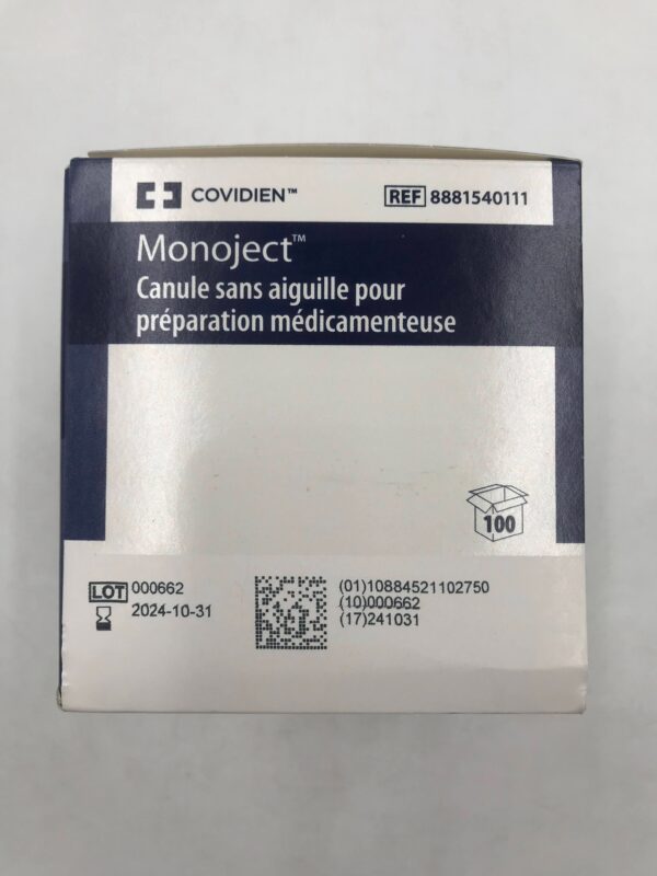 COVIDIEN 8881540111 Monoject Needleless Med Prep Cannula (100/Box) - GB ...
