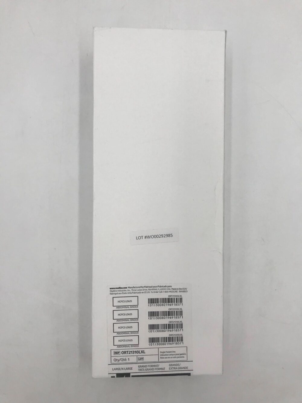 MEDLINE ORT21310LXL Premium 4-Panel Abdominal Binder 12in - GB TECH USA