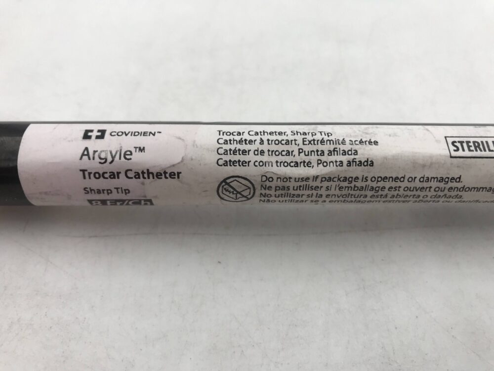 Covidien 8888560805 Argyle Trocar Catheter Sharp Tip 8Fr/Ch (2.7mm) x 9 ...