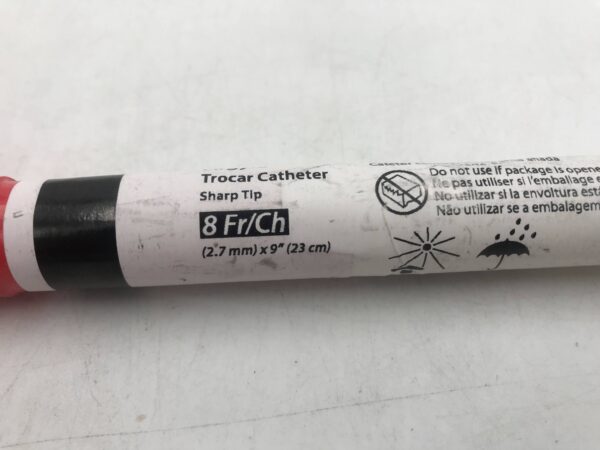 Covidien 8888560805 Argyle Trocar Catheter Sharp Tip 8Fr/Ch (2.7mm) x 9 ...