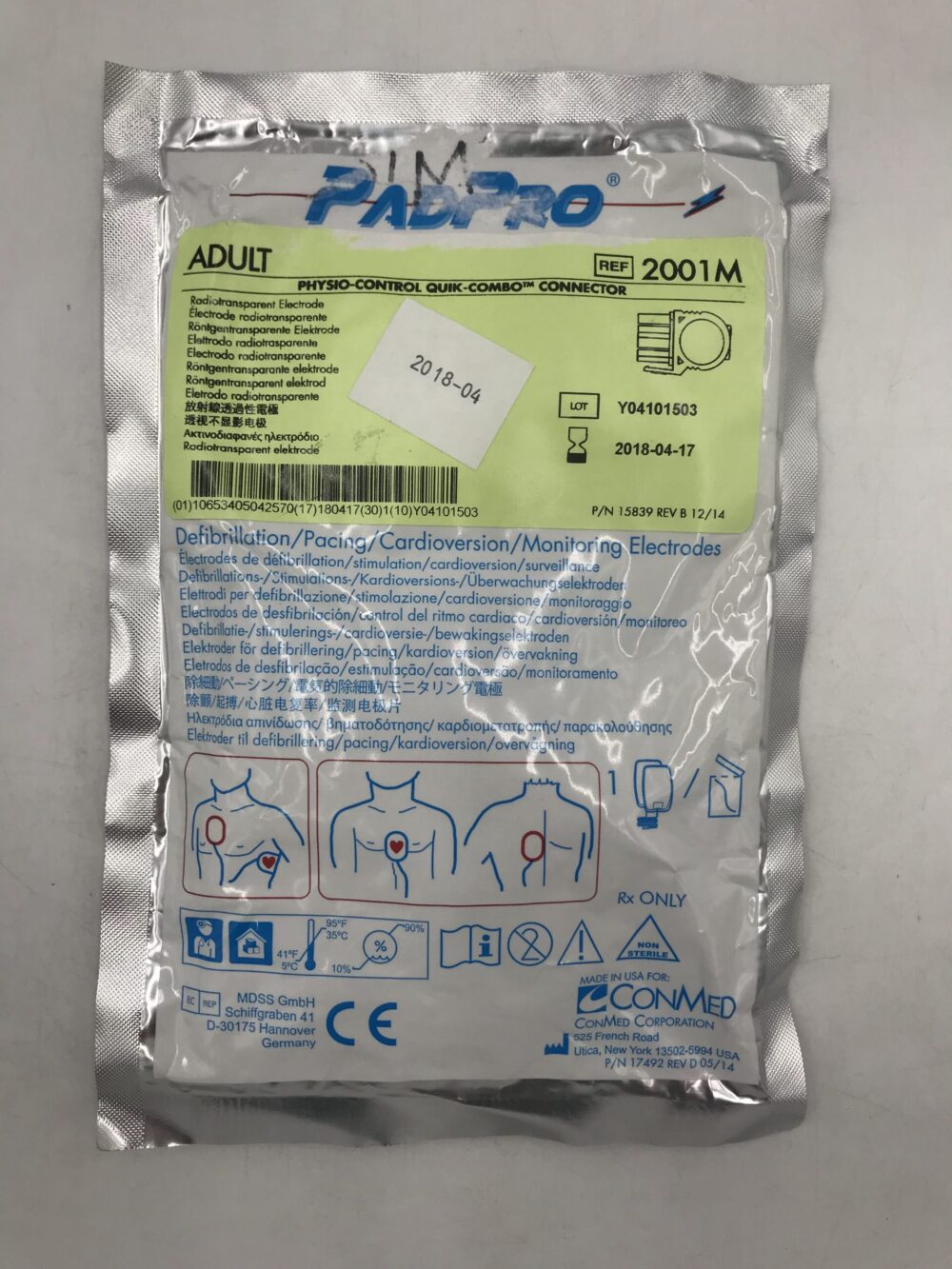 CONMED 2001M Adult Physio-Control Quick-Combo Connector ...