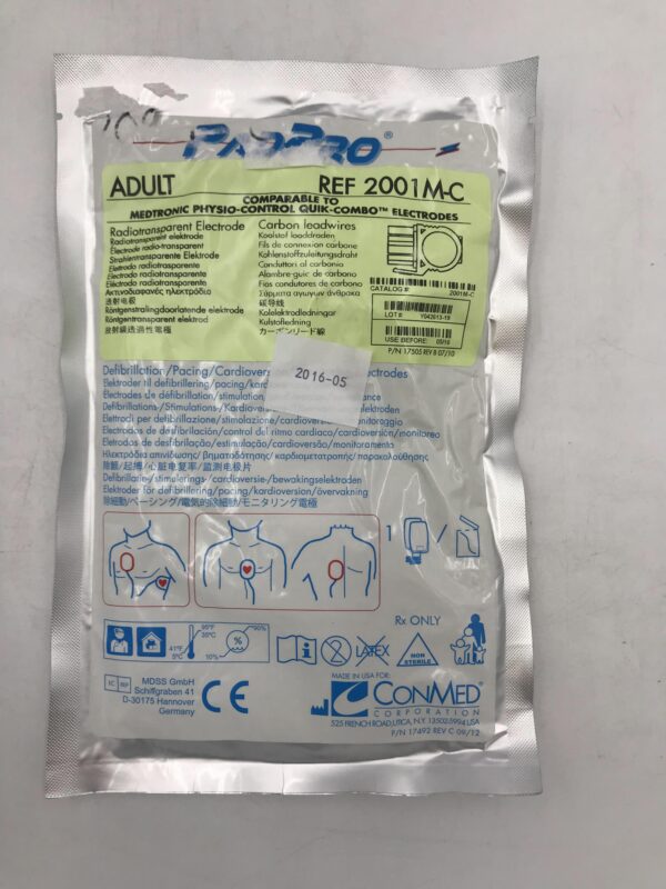 CONMED 2001M-C PadPro Comparable to Medtronic Physio-Control Quik-Combo ...