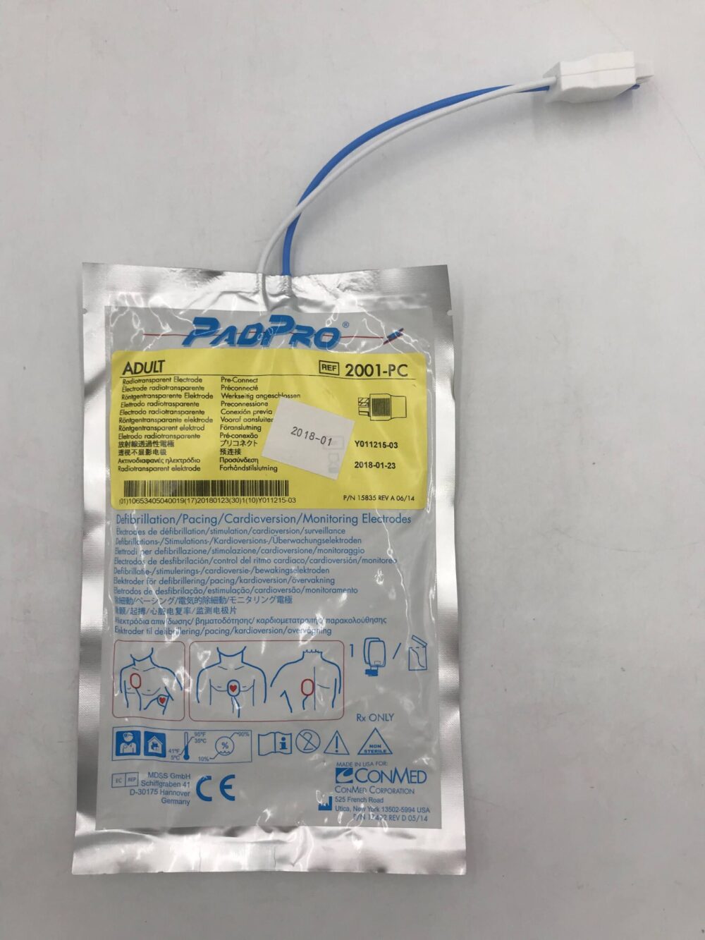 CONMED 2001-PC PadPro Adult Radiotransparent Electrode (X) - GB TECH USA