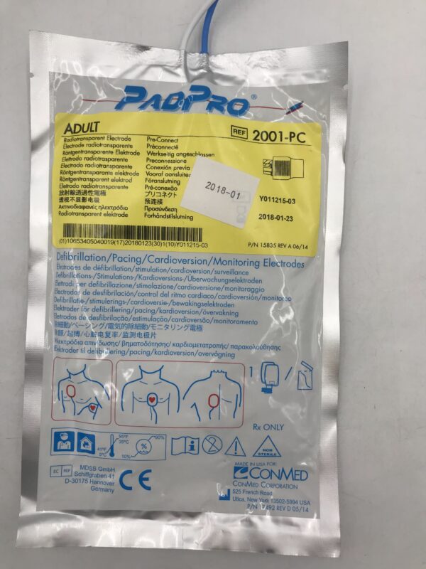 CONMED 2001-PC PadPro Adult Radiotransparent Electrode (X) - GB TECH USA
