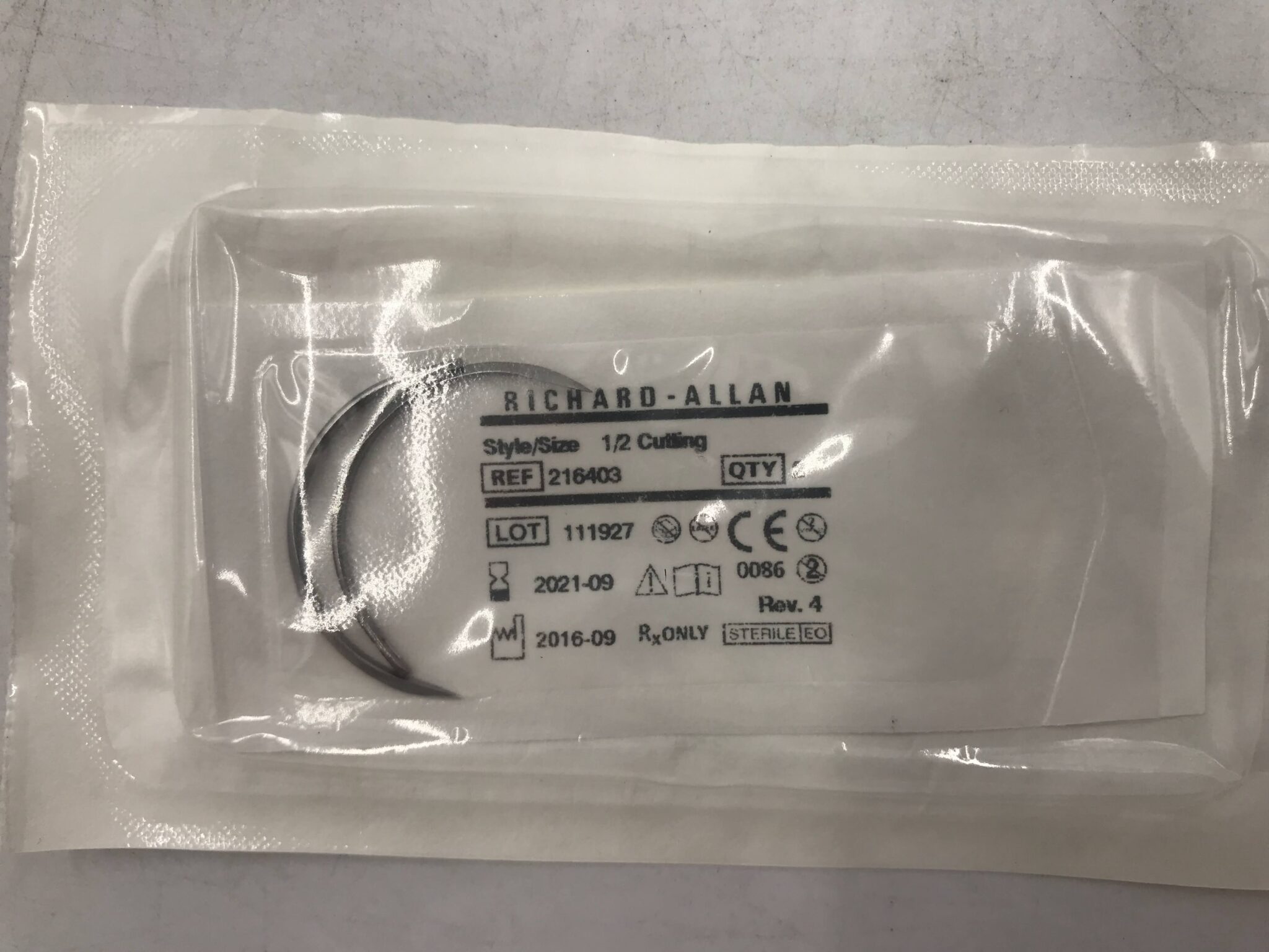 ASPEN SURGICAL 216403 Richard Allan Style/Size 1/2 Cutting (2/Pkg)(X ...