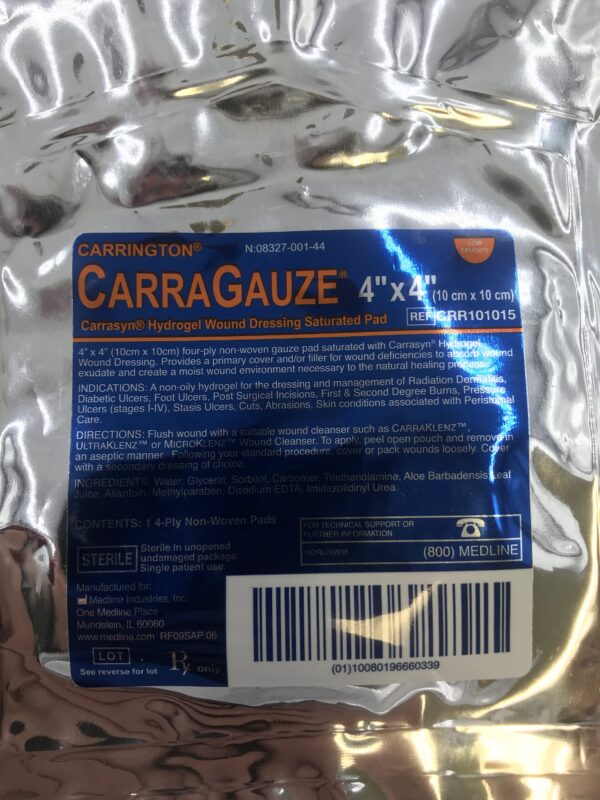 Medline CRR101015 Carrington CarraGauze Carrasyn Hydrogel Wound ...