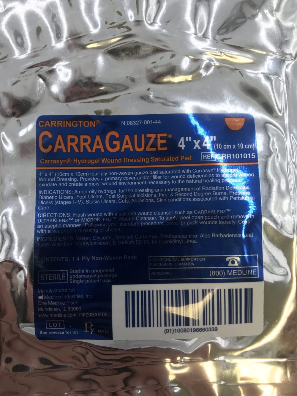 Medline CRR101015 Carrington CarraGauze Carrasyn Hydrogel Wound ...