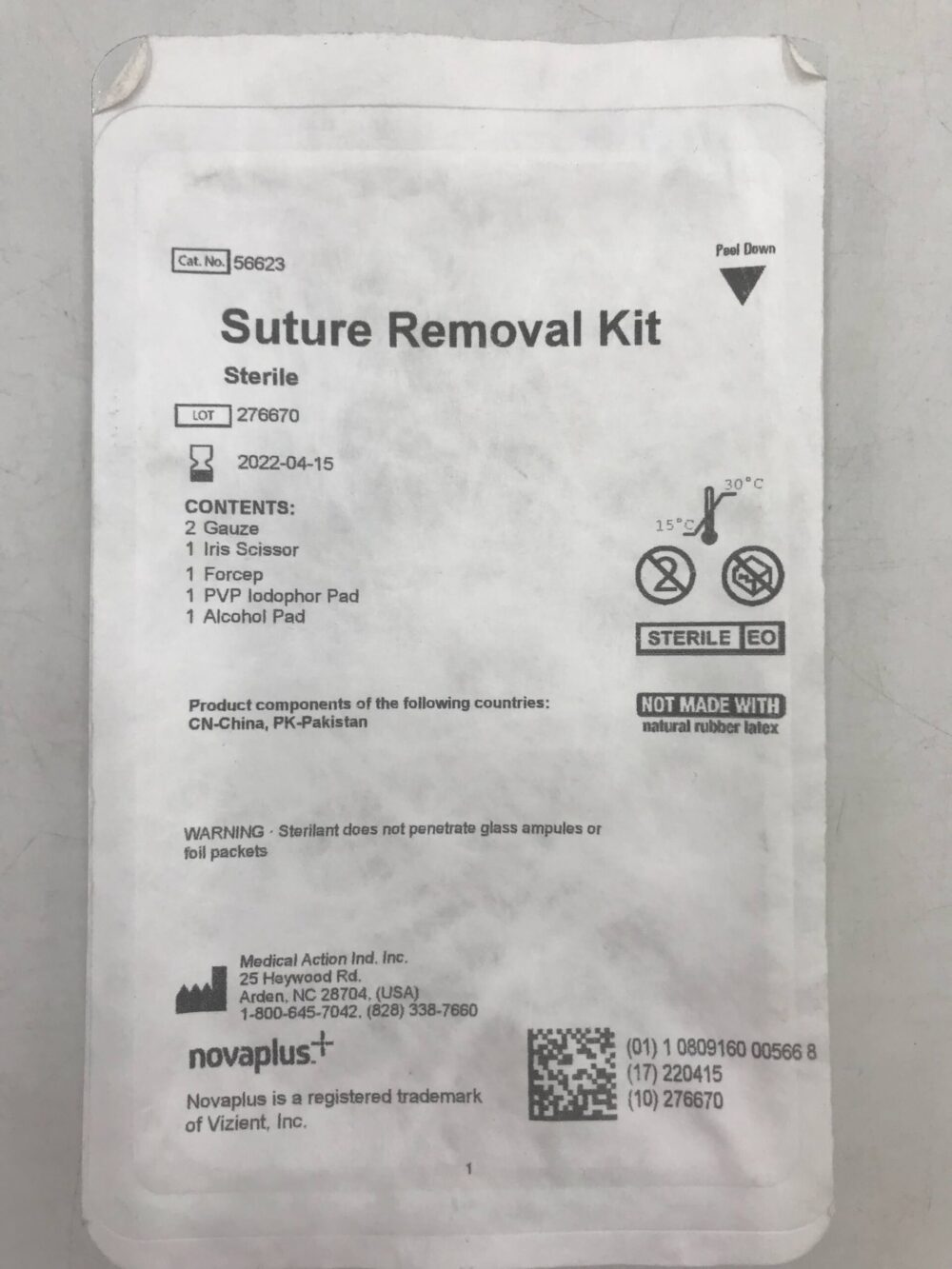Novaplus+ 56623 Medical Action Suture Removal Kit (X) - GB TECH USA