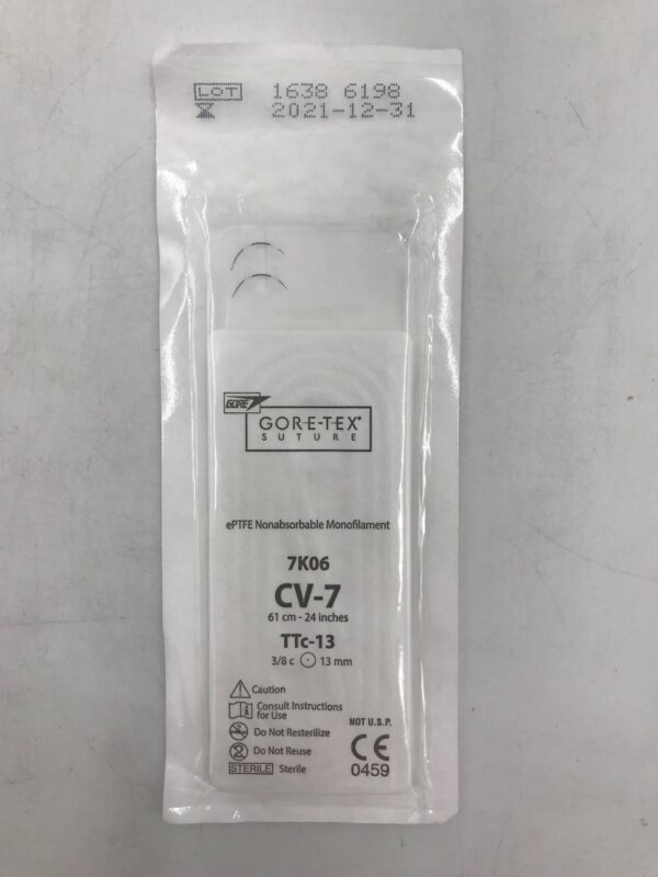 GORE 7K06 Gore-Tex Suture ePTFE Nonabsorbable Monofilament CV-7, 24in ...
