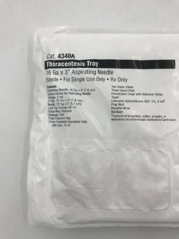 CareFusion 4340A Thoracentesis Tray 16G x 3in (X) – GB TECH USA