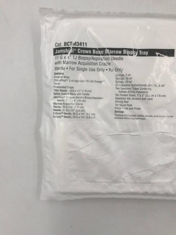 CareFusion BCTM3411 Jamshidi Crown Bone Marrow Biopsy Tray 11Ga x 4in ...