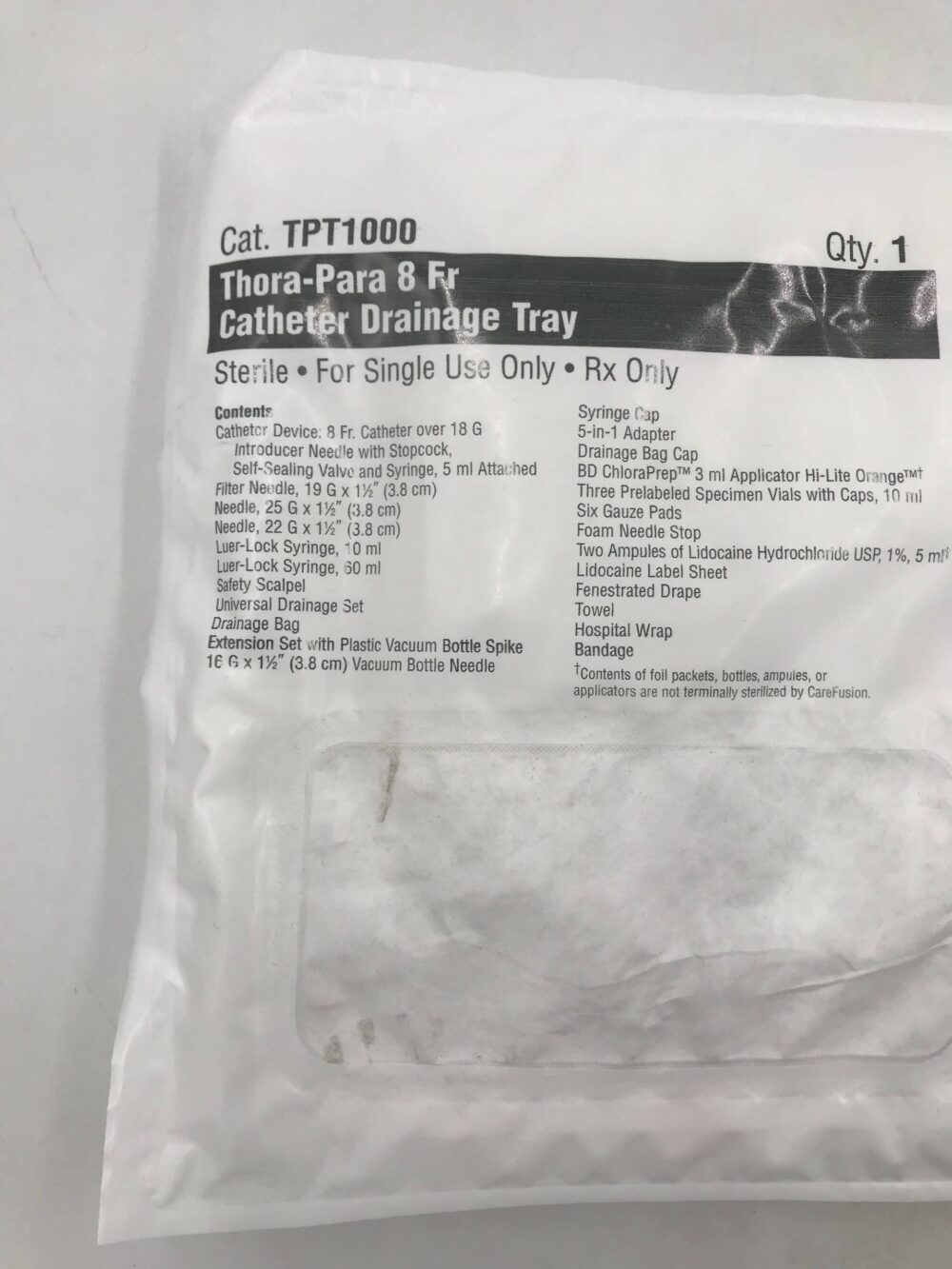 CareFusion TPT1000 Thora-Para Catheter Drainage Tray 8F - GB TECH USA
