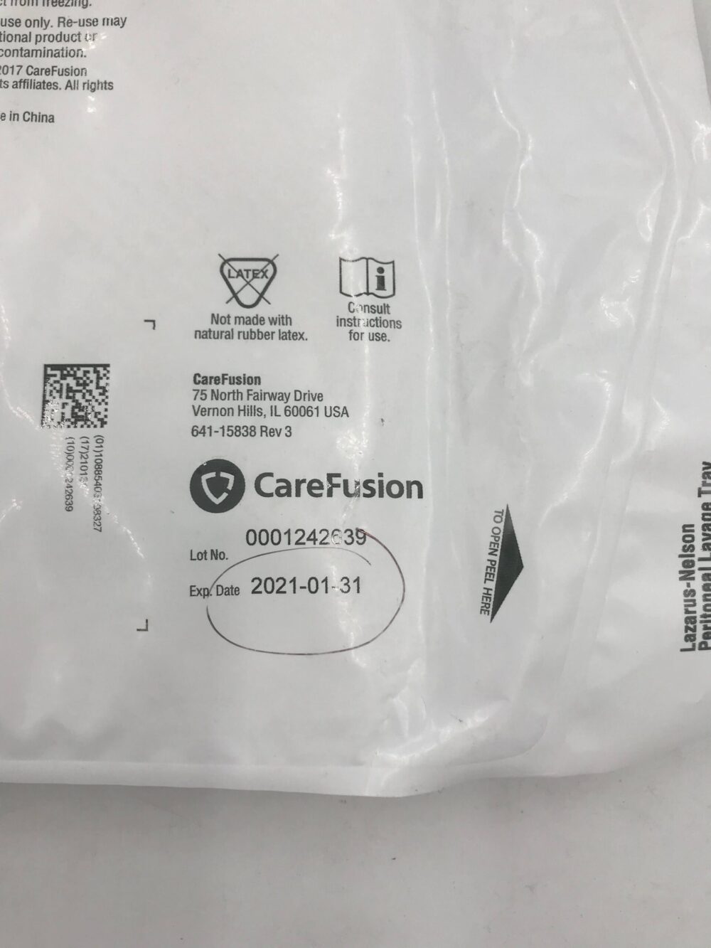 CareFusion LNT9000 Lazarus-Nelson Peritoneal Lavage Tray (X) - GB TECH USA
