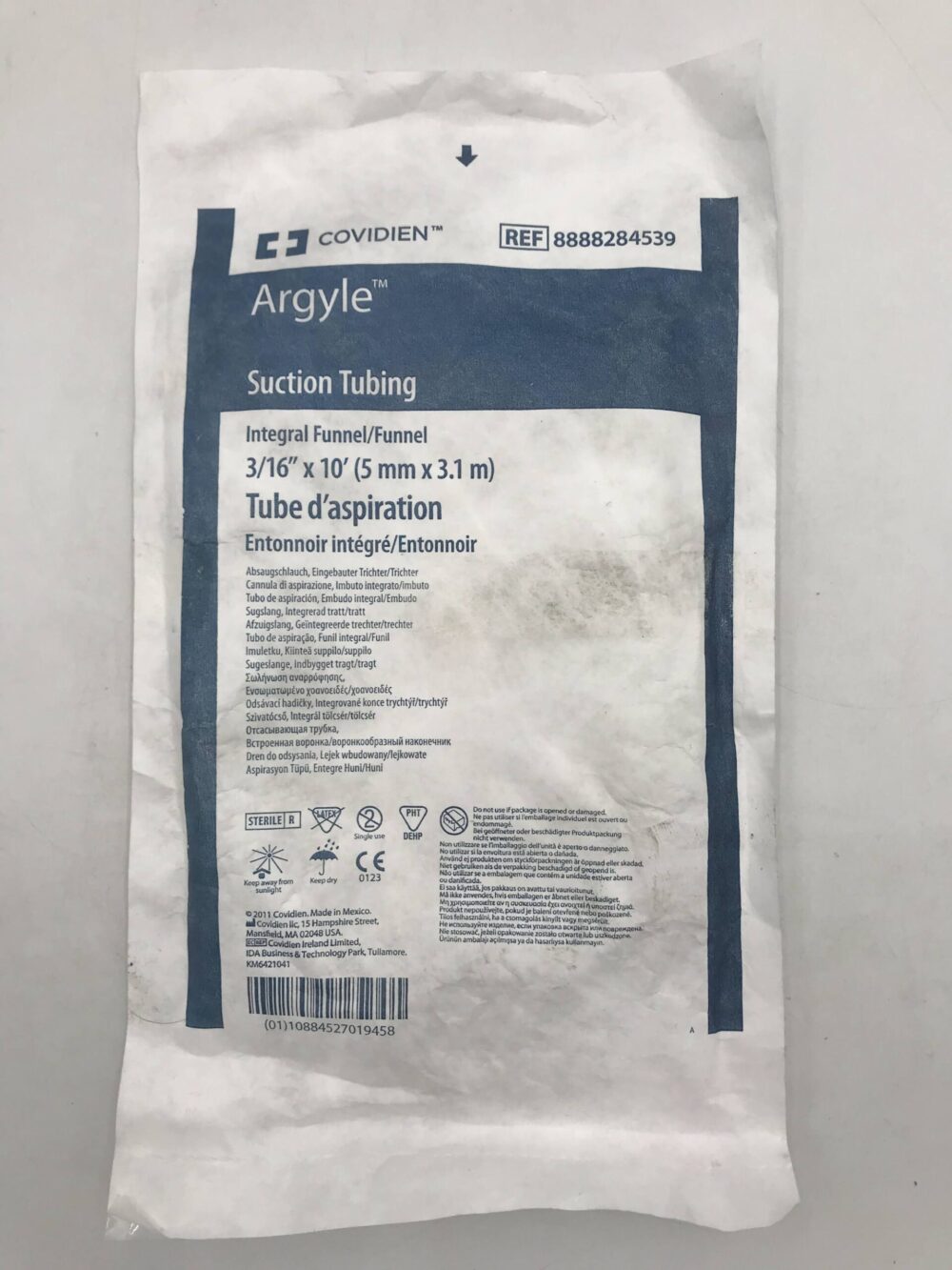 Covidien 8888284539 Argyle Suction Tubing Integral Funnel/Funnel 3/16 ...