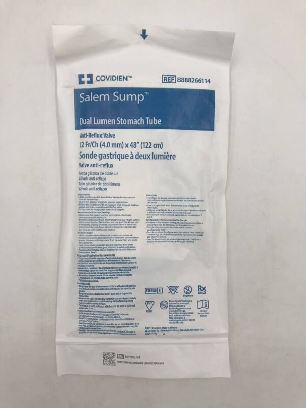 Covidien 8888266114 Salem Sump Dual Lumen Stomach Tube Anti-Reflux ...