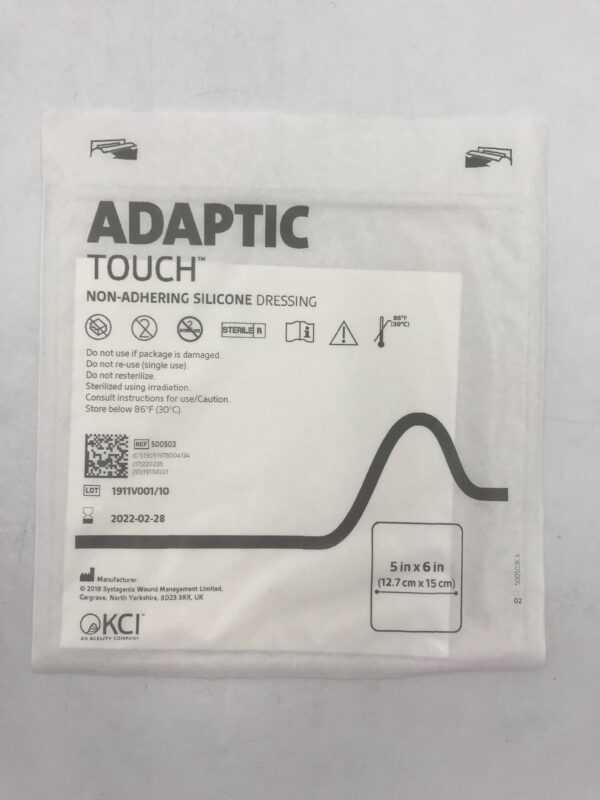 KCI 500503 Adaptic Touch Non-Adhering Silicone Dressing 5x6in(X) - GB ...