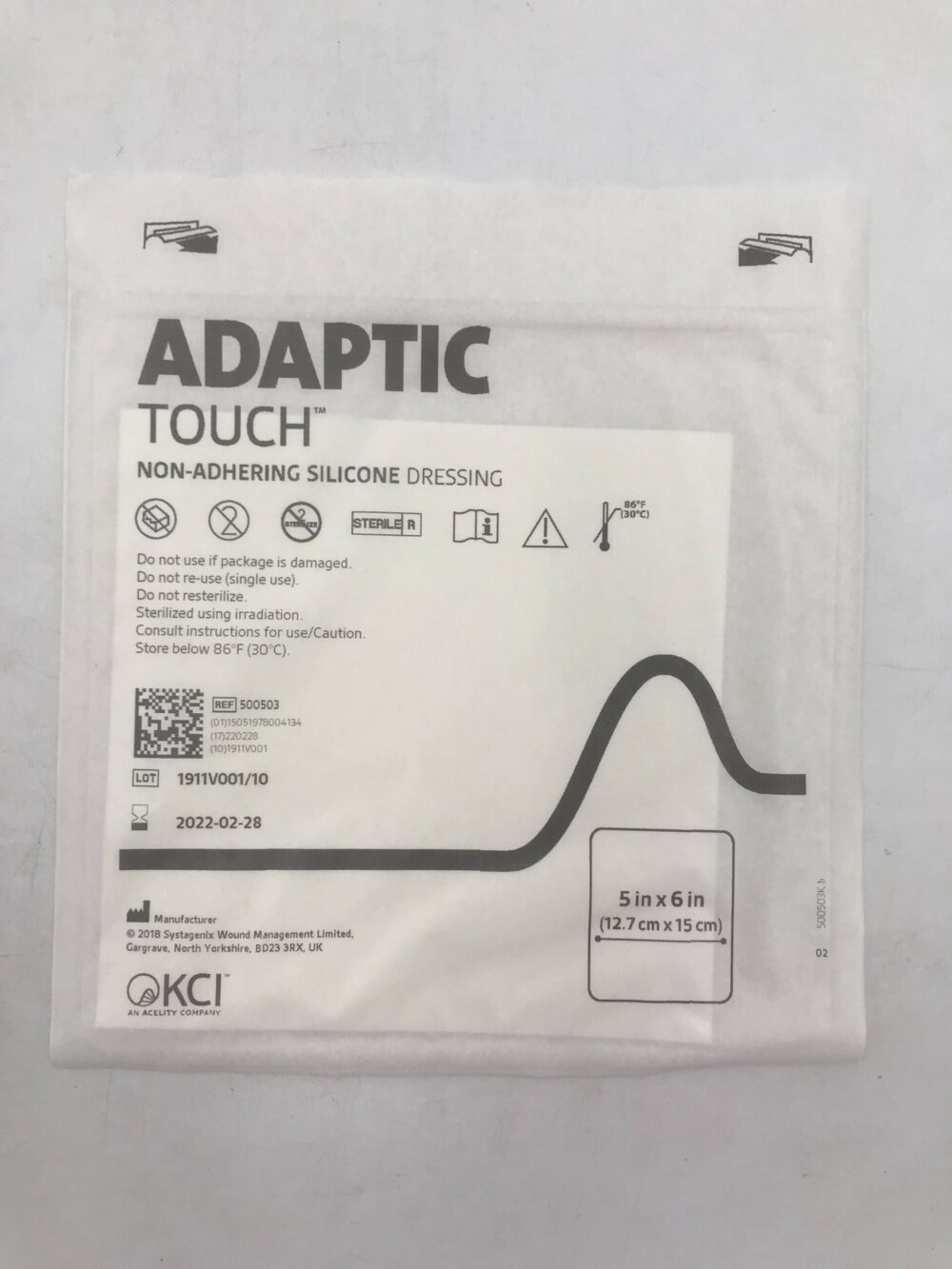 KCI 500503 Adaptic Touch Non-Adhering Silicone Dressing 5x6in(X) - GB ...