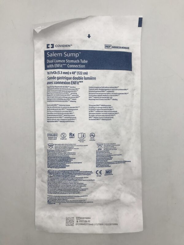 Covidien 8888264960E Salem Sump Dual Lumen Stomach Tube with ENFit ...
