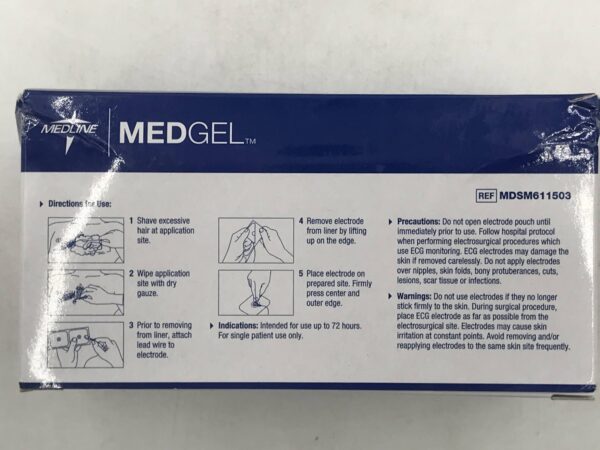 Medline MDSM611503 MedGel ECG Electrode General Monitoring Foam (60/Box ...