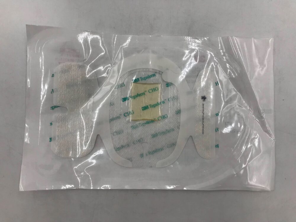 3M 1657 Tegaderm CHG E.V. Securement Dressing w/ Gel Pad 8.5cm x 11.5cm ...