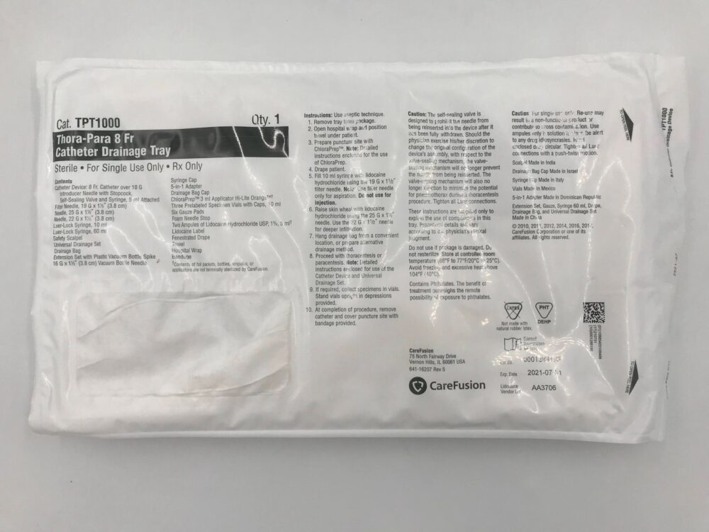 CareFusion TPT1000 Thora-Para Catheter Drainage Tray 8F(X) - GB TECH USA