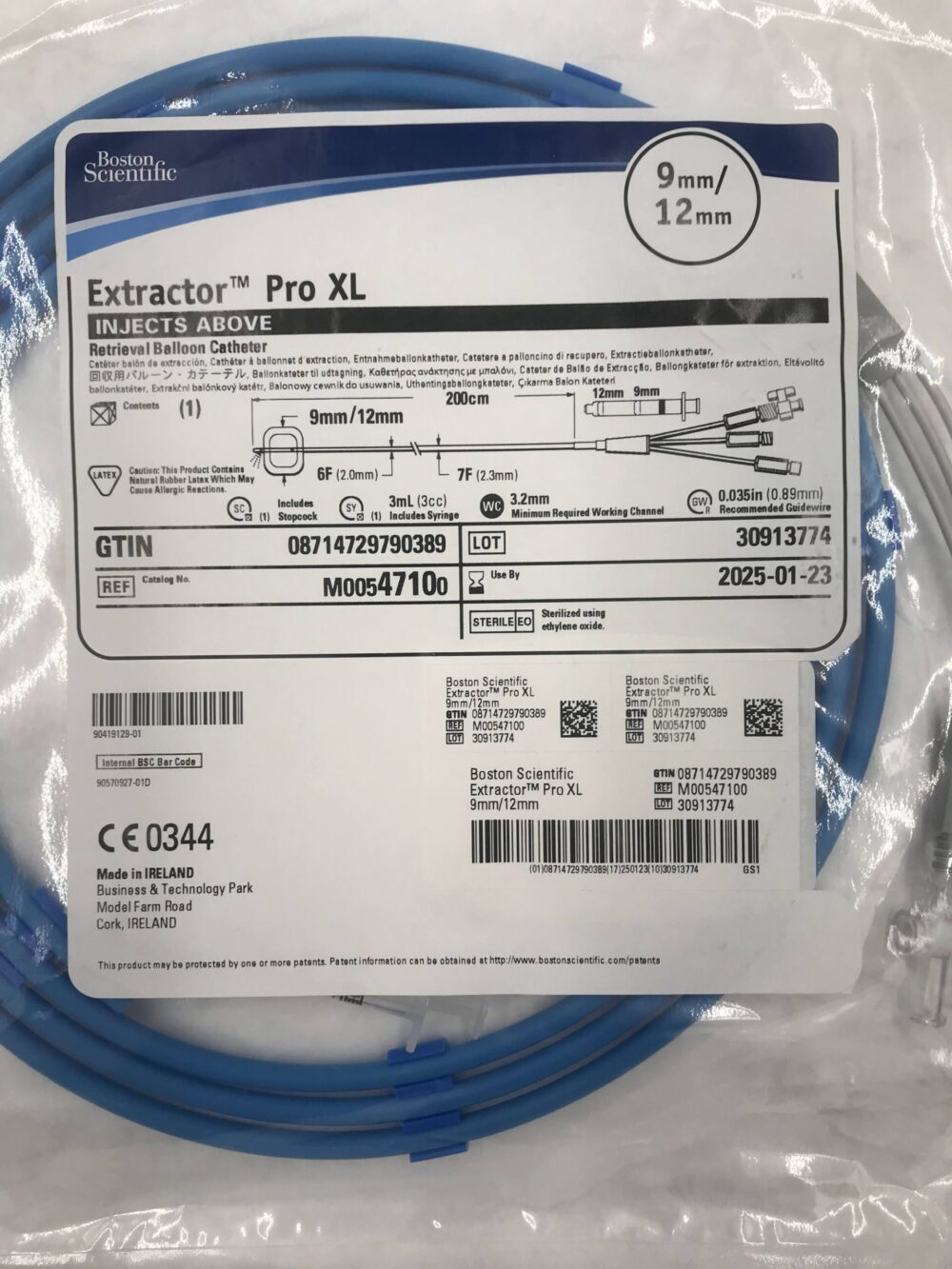 BOSTON SCIENTIFIC 4710 Extractor Pro XL Injects Above Retrieval Balloon ...