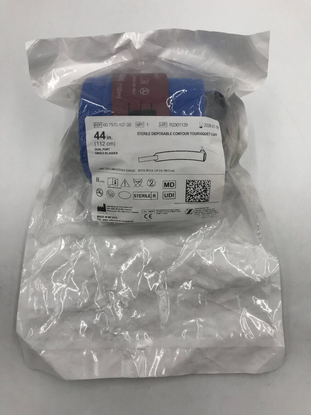 DELFI MEDICAL 60-7970-107-00 Disposable Contour Tourniquet Cuff Dual ...