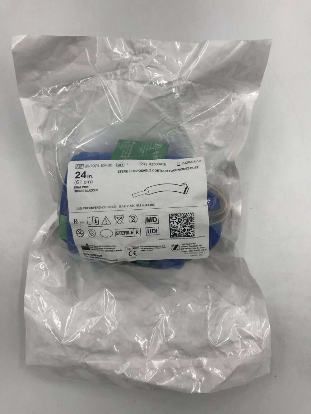 DELFI MEDICAL 60-7970-104-00 Disposable Contour Tourniquet Cuff Dual ...