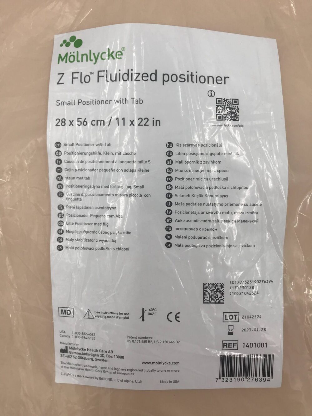 MOLNLYCKE 1401001 Z Flo Fluidized Small Positioner w/Tab 28x56cm (X ...