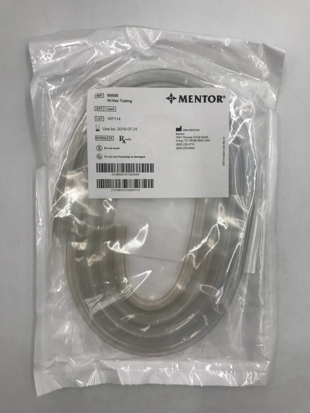 Mentor B5558 Hi-Vac Tubing (X) - GB TECH USA