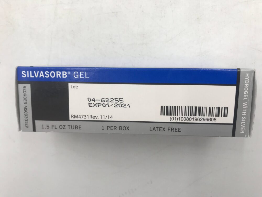 Medline MSC9301EP Silvasorb Gel Silver Antimicrobial Wound Gel 1.5 FL ...