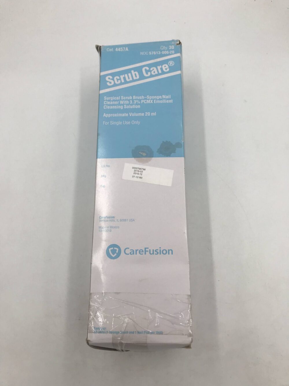 CareFusion 4457A Scrub Care Surgical Scrub Brush-Sponge/Nail Cleaner ...