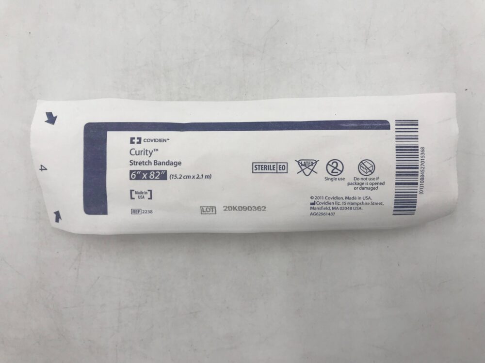 Covidien 2238 Curity Stretch Bandage 6" x 82" (15.2cm x 2.1m) - GB TECH USA