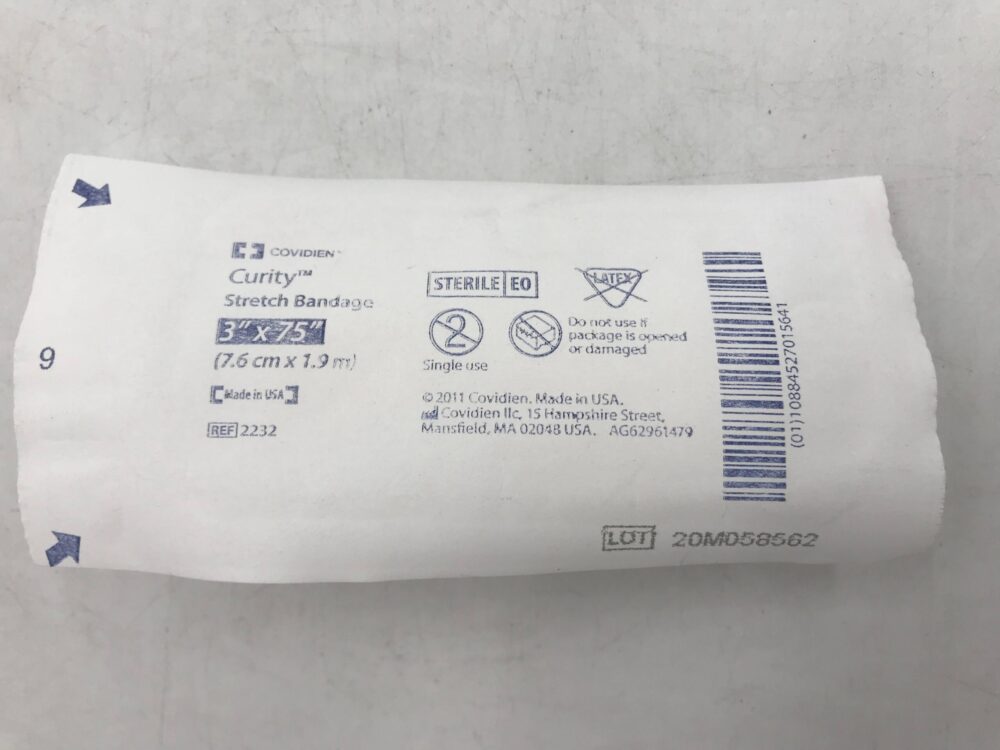 Covidien 2232 Curity Stretch Bandage 3" x 75" (7.6cm x 1.9m) - GB TECH USA