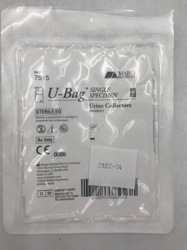 MABIS 7515 U-Bag Single Specimen Urine Collectors New Born (X) – GB TECH USA