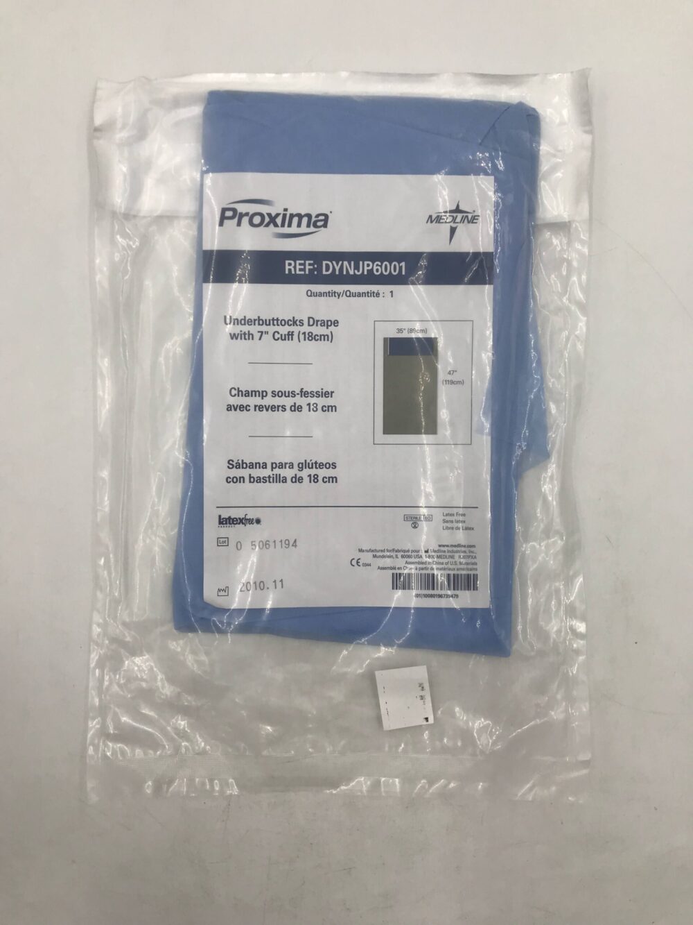 Medline DYNJP6001 Underbuttocks Drape with 7" Cuff 35" x 47" - GB TECH USA