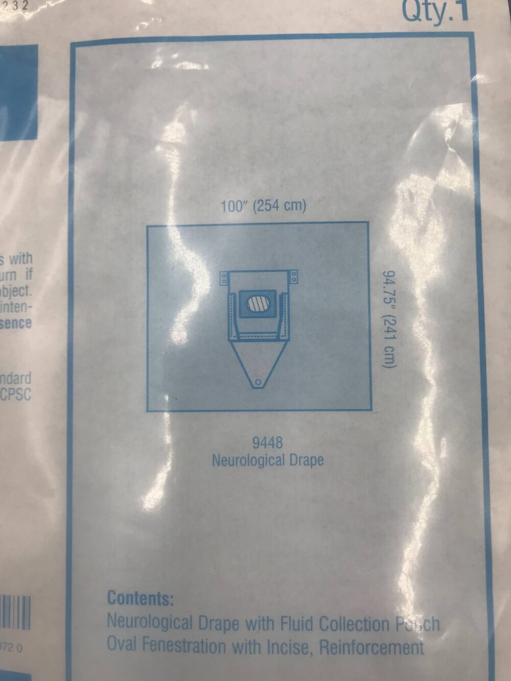 Cardinal Health 9448 Convertors Tiburon Neurological Drape 100″ x 94.75 ...