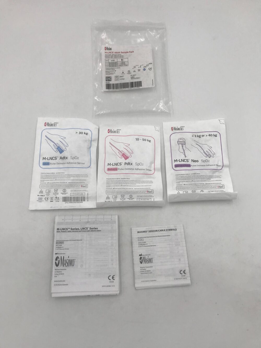 Masimo 2657 M-LNCS Adult Sample Pack Adult SpO2 Sensor, Pediatric SpO2 ...