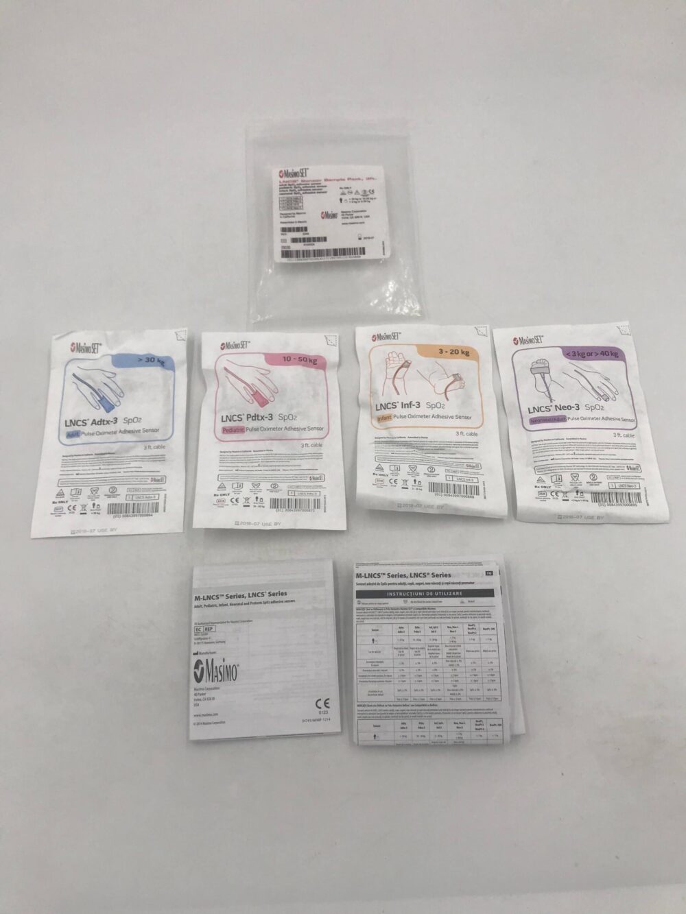 Masimo 2346 LNCS Sensor Sample Pack 3ft. (X) - GB TECH USA
