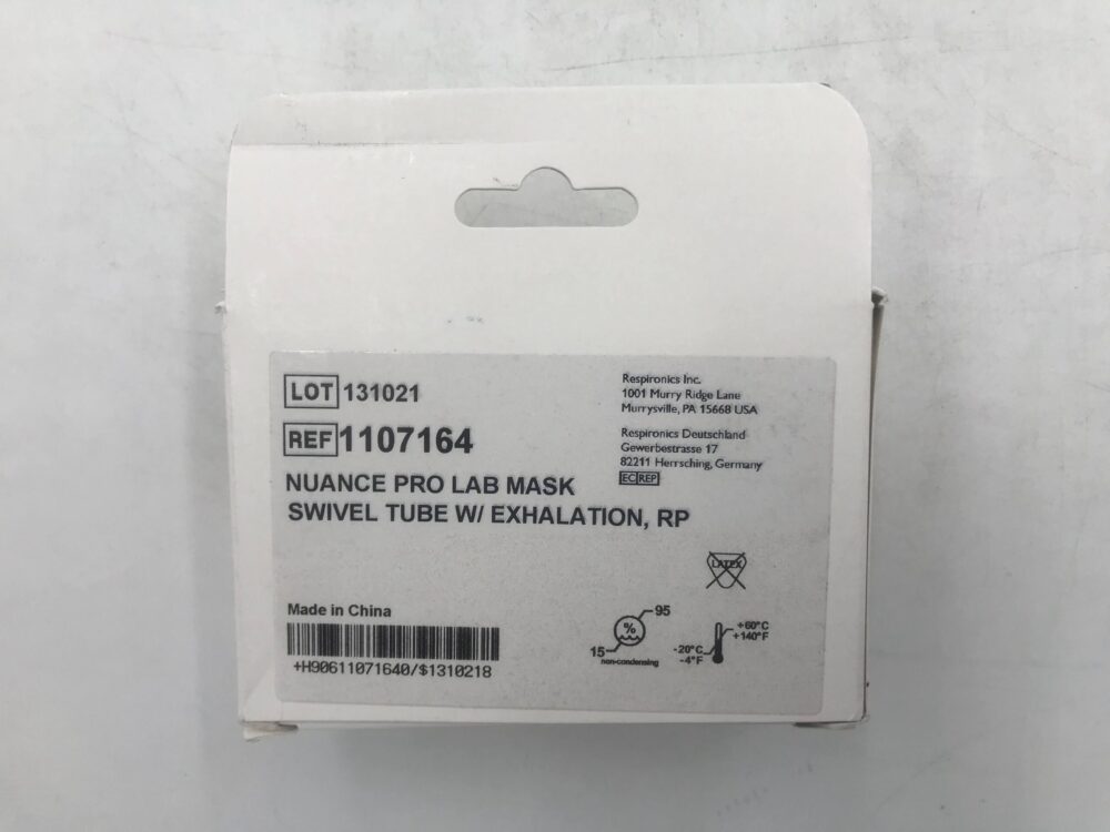 Philips 1107164 Respironics Nuance Pro Lab Mask Swivel Tube w ...