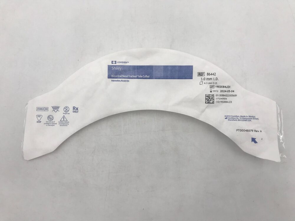 Covidien 86442 Shiley Hi-Lo Oral/Nasal Tracheal Tube Cuffed ...