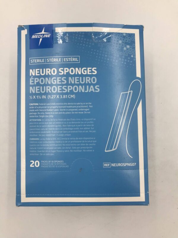 MEDLINE NEUROSPNG07 Neuro Sponges 1/2in x 1.5in (20Packs/Box) – GB TECH USA