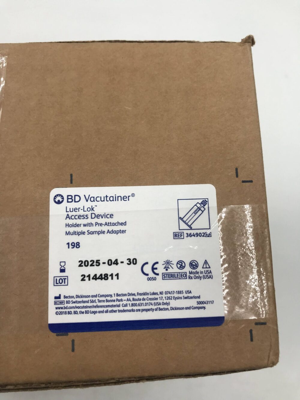 BD 364902 Vacutainer Luer-Lok Access Device Holder (198/Case) - GB TECH USA