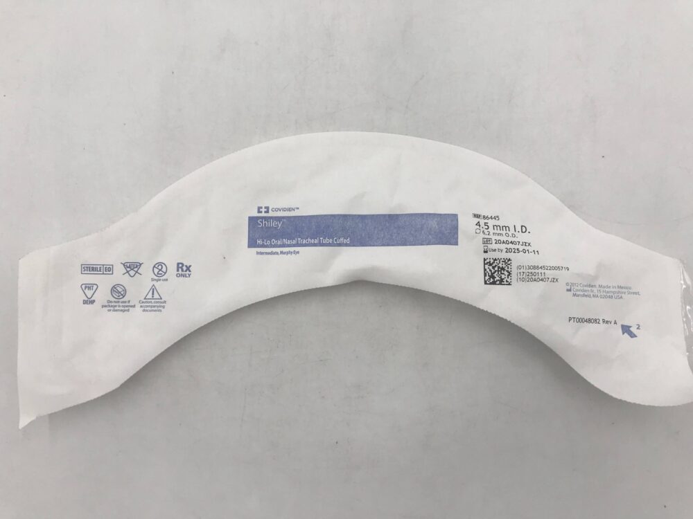Covidien 86445 Shiley Hi-Lo Oral/Nasal Tracheal Tube Cuffed ...